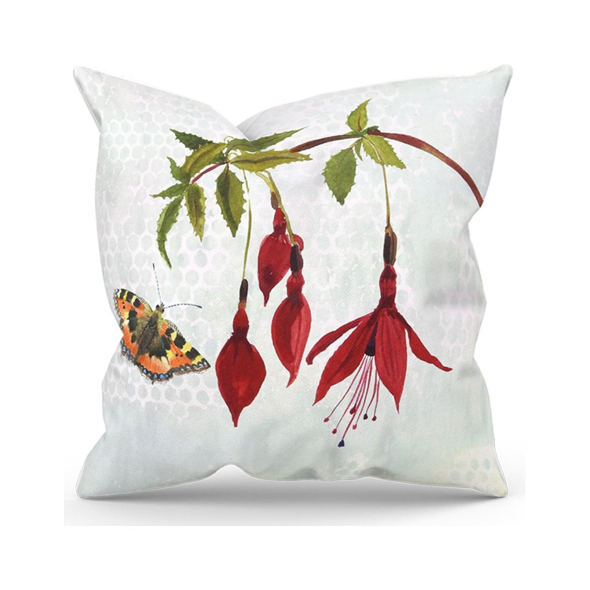 'Fuschia' Wildflower Cushion – Annabel Langrish