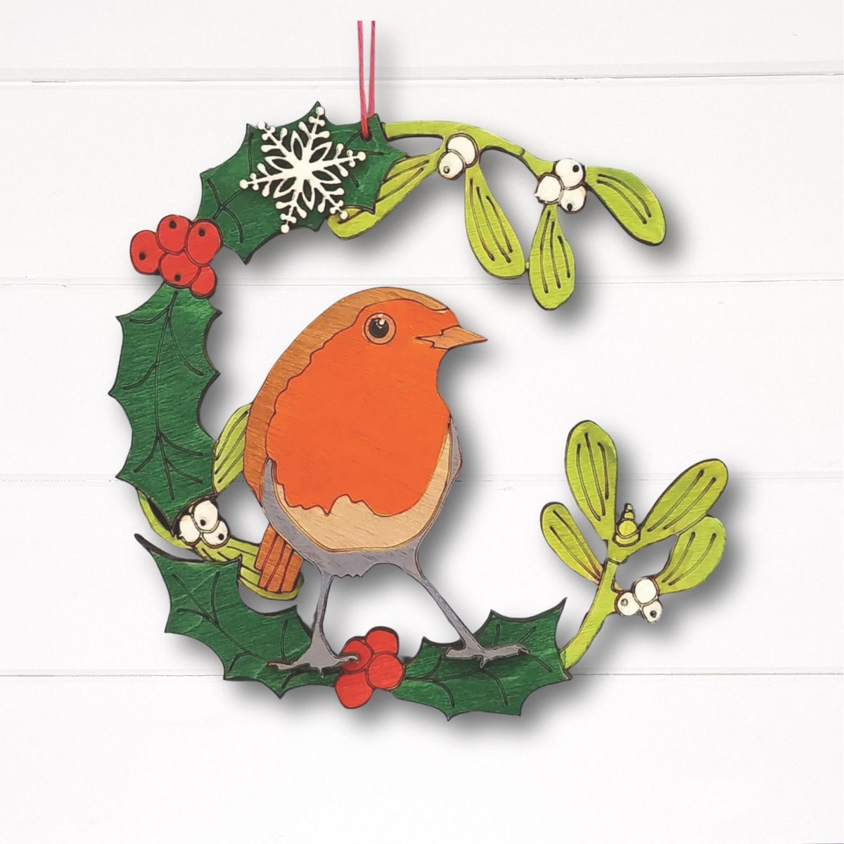 'Christmas Wreath with Robin' – Annabel Langrish